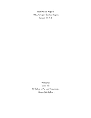 Final Mission Proposal | PDF