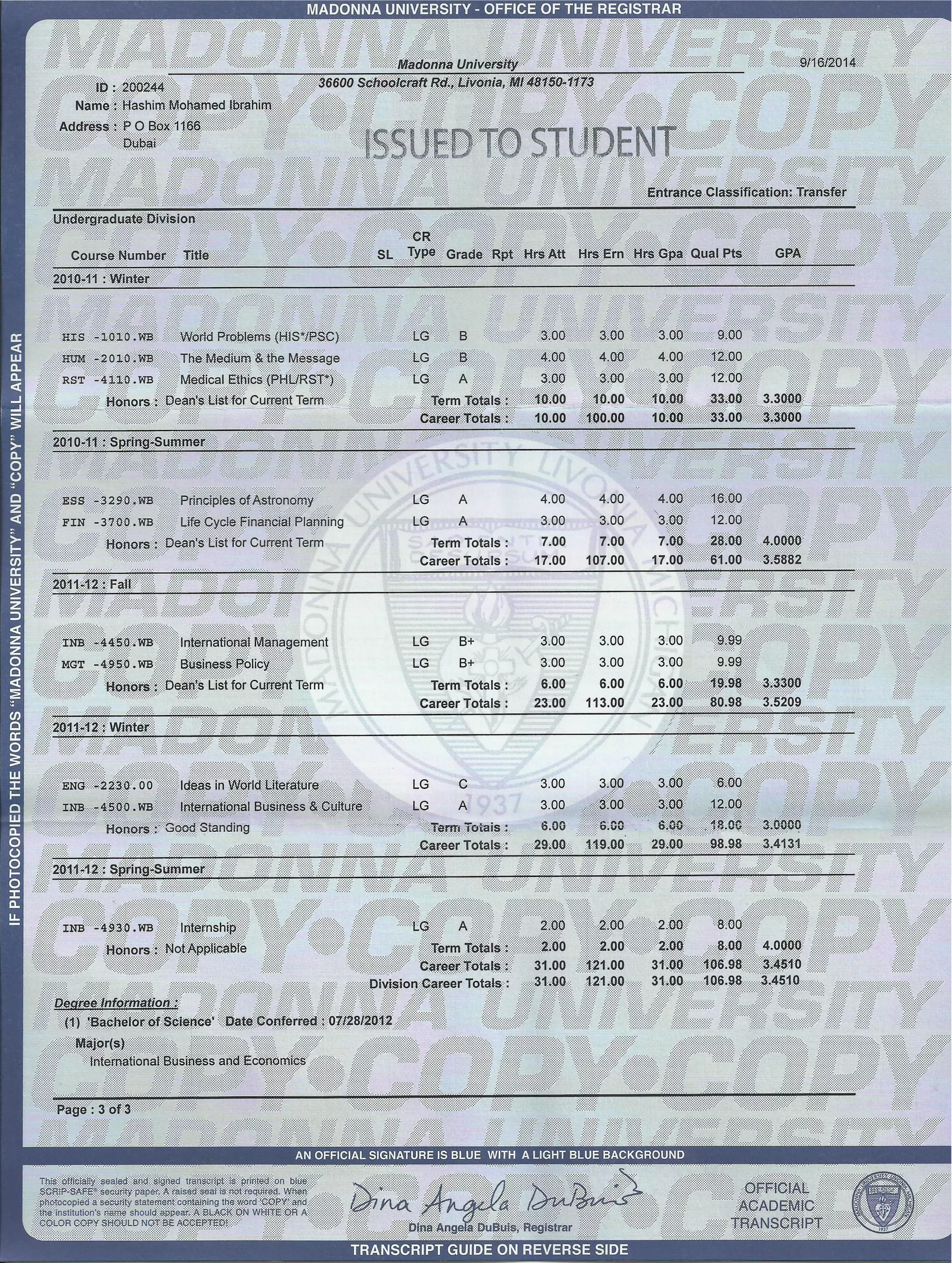 BBA Madonna Transcripts | PDF
