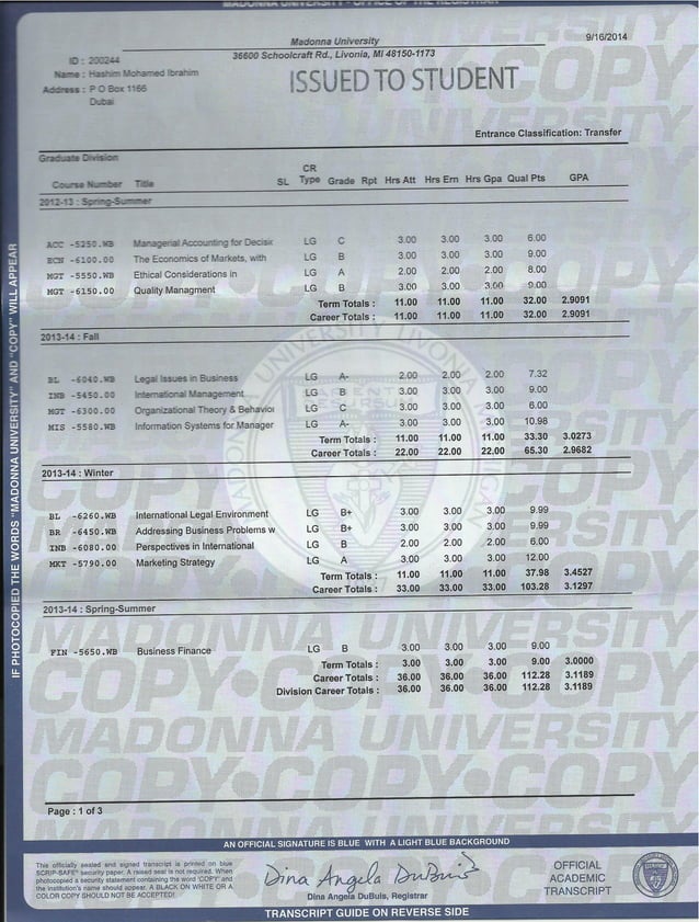 BBA Madonna Transcripts | PDF