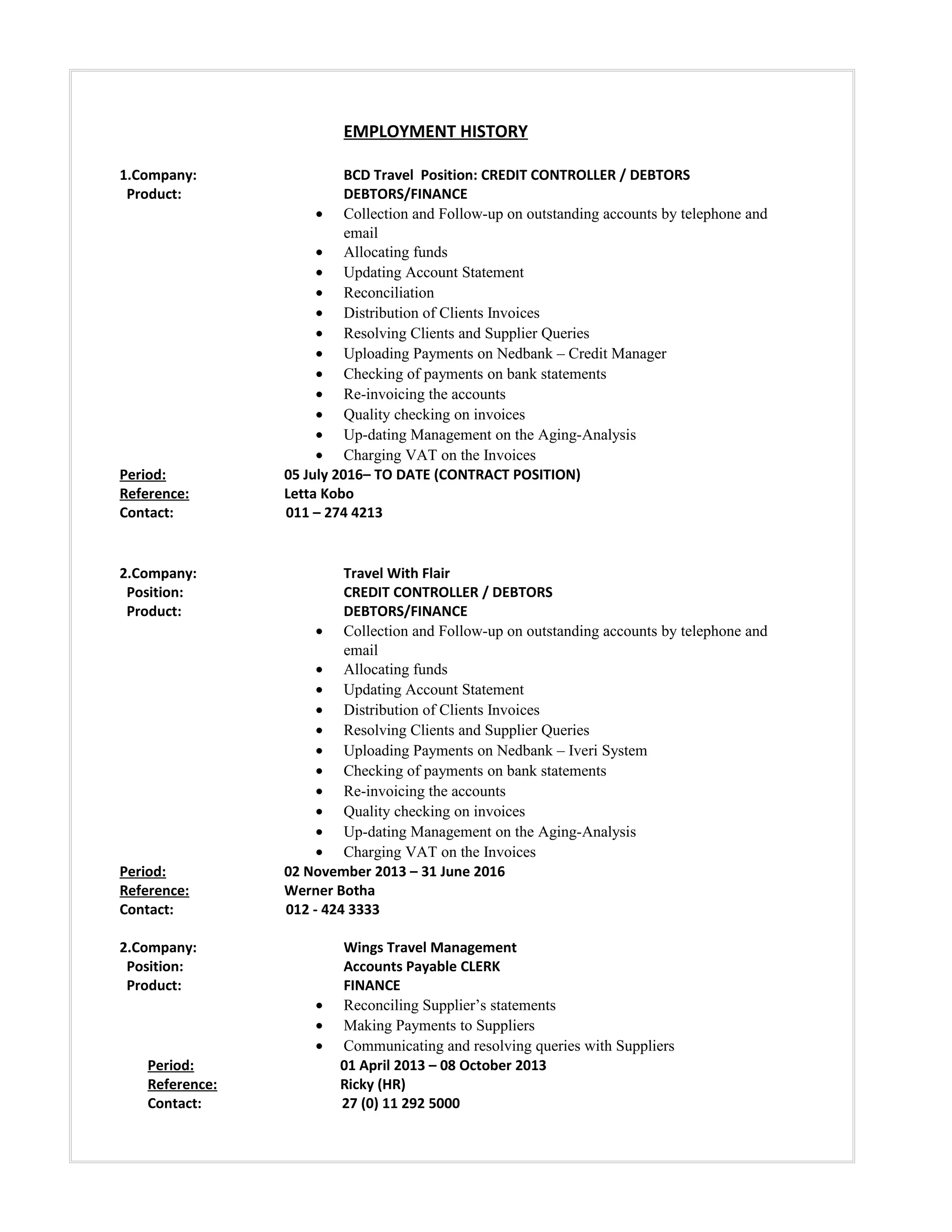 Mbandezi Tshepo CV | DOC
