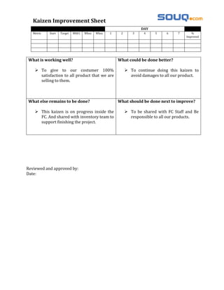 KAE015 - Kaizen - RL - Inventory Pallets Safety | PDF