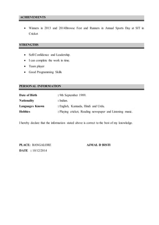 Ajmal | DOCX | Programming Languages | Computing