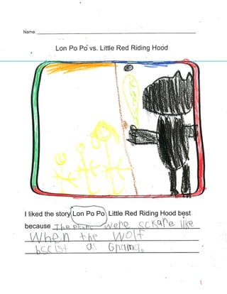 Lon Po Po vs. Little Red Riding Hood | PDF