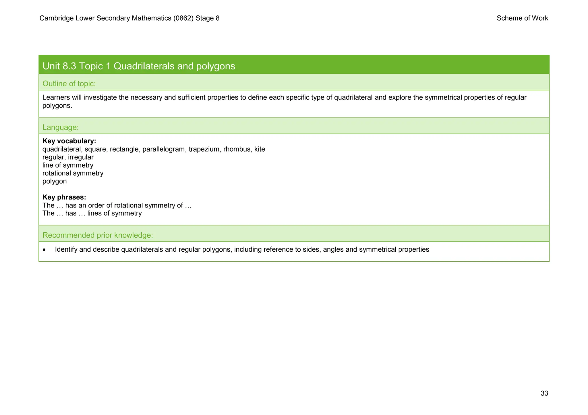 0862 Lower Secondary Mathematics Stage 8 Scheme Of Work Tcm143 595644 Docx