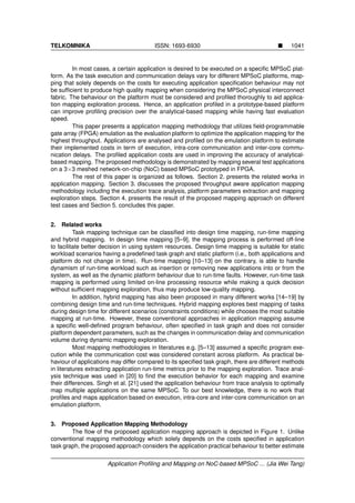 Application Profiling and Mapping on NoC-based MPSoC Emulation Platform on Reconfigurable Logic ...