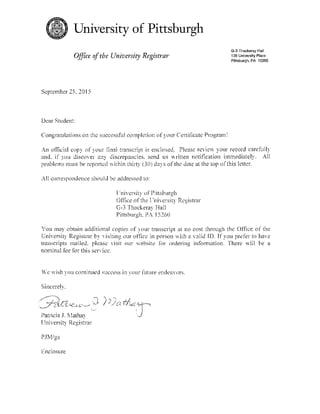 University of Pittsburgh Supervision Transcripts | PDF