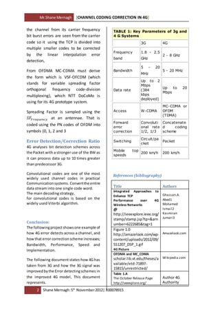 Channel Coding Correction in 4G | DOCX | Computer Networking | Computing