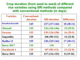 0865 System of Rice Intensification (SRI): Experiences of Nepal | PPT