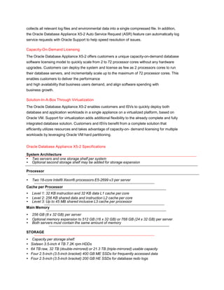 Oracle Database Appliance X5 | PDF | Operating Systems | Computer Software and Applications