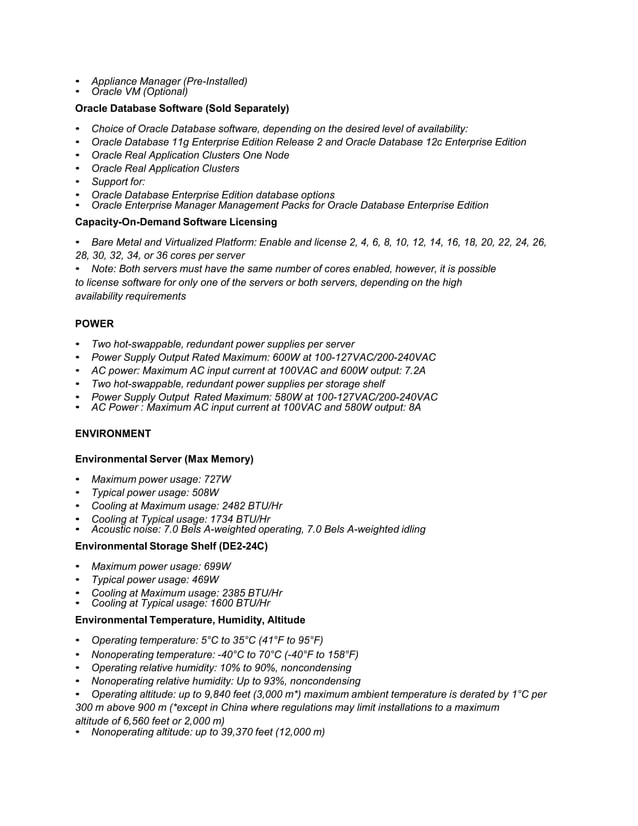 Oracle Database Appliance X5 Pdf Operating Systems Computer Software And Applications