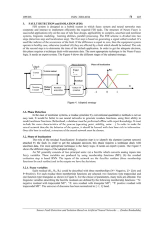 Sensor Fault Detection and Isolation Based on Artificial Neural Networks and Fuzzy Logic ...