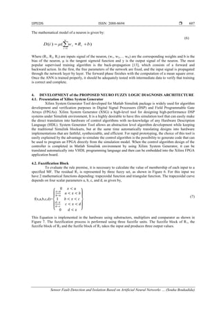 Sensor Fault Detection and Isolation Based on Artificial Neural Networks and Fuzzy Logic ...