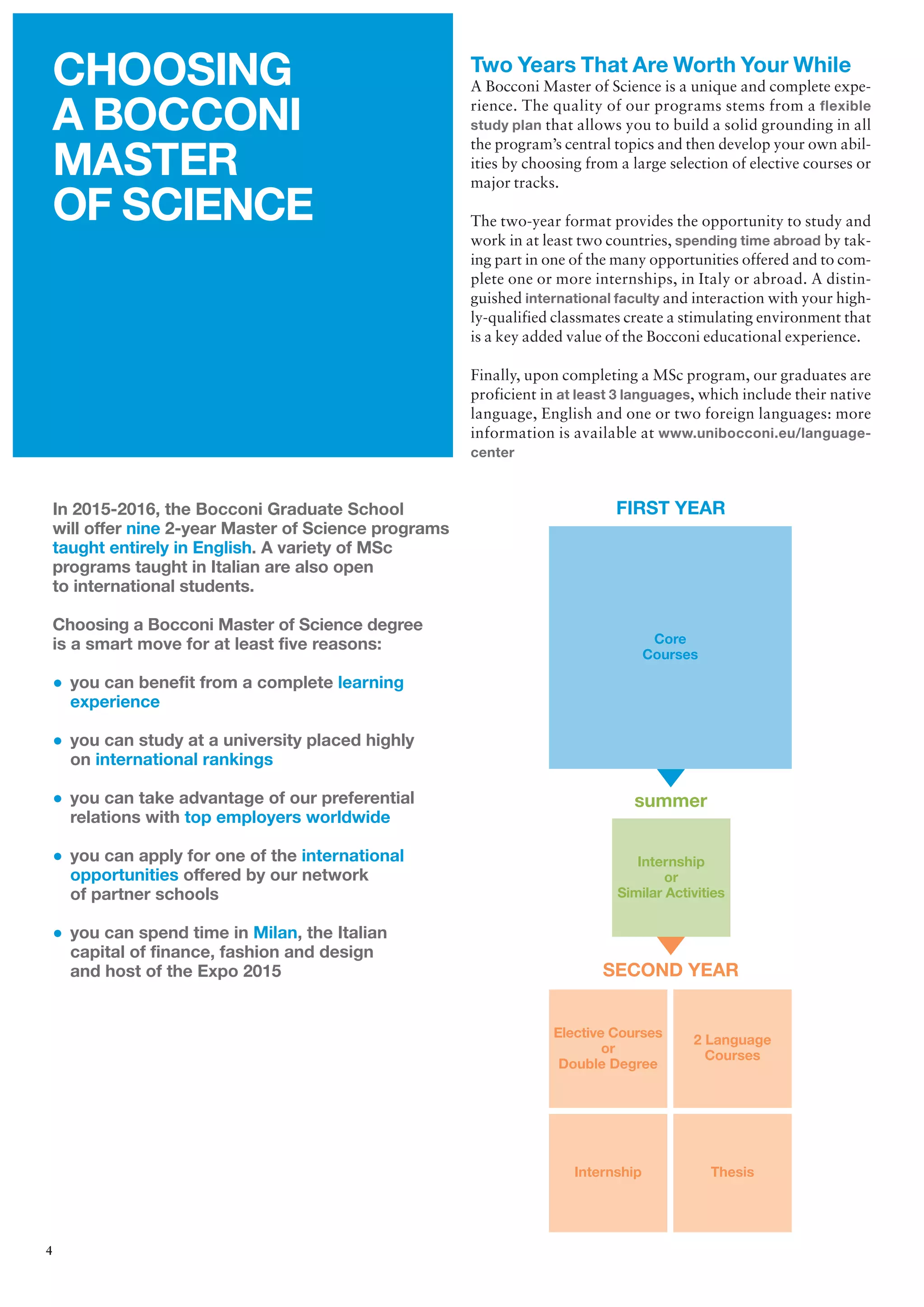 Bocconi University Masters Program Brochure | PDF