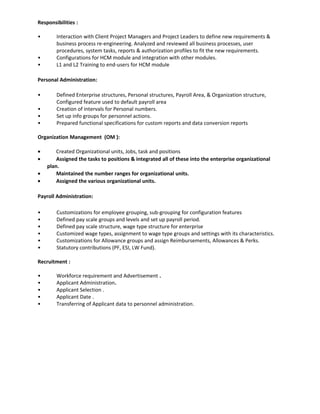 SAP HCM Exp.(1) | DOC | Human Resources | Business