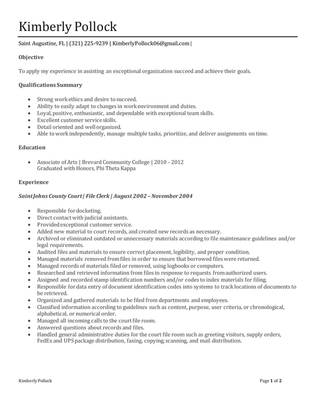 Kimberly Pollock Resume (1) | PDF
