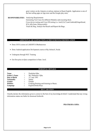 PRATIKSHA OJHA MODIFIED CV | PDF