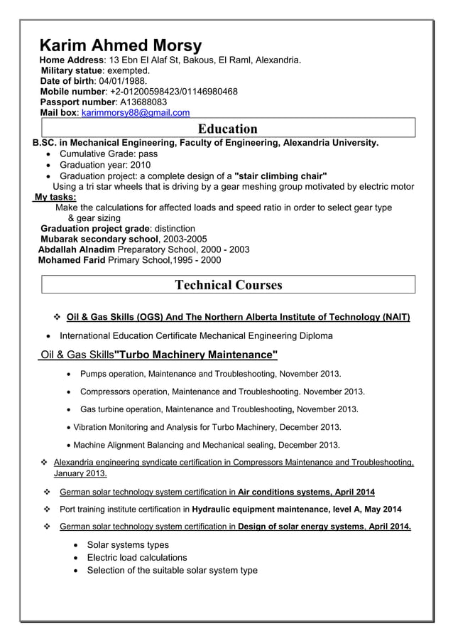 last cv update 2016 | PDF