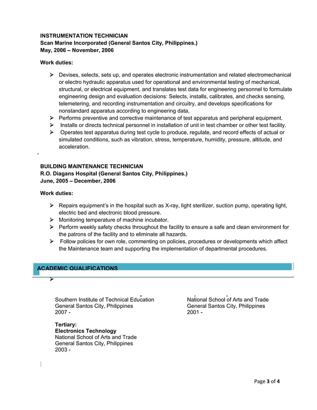 Resume of Garry | DOCX