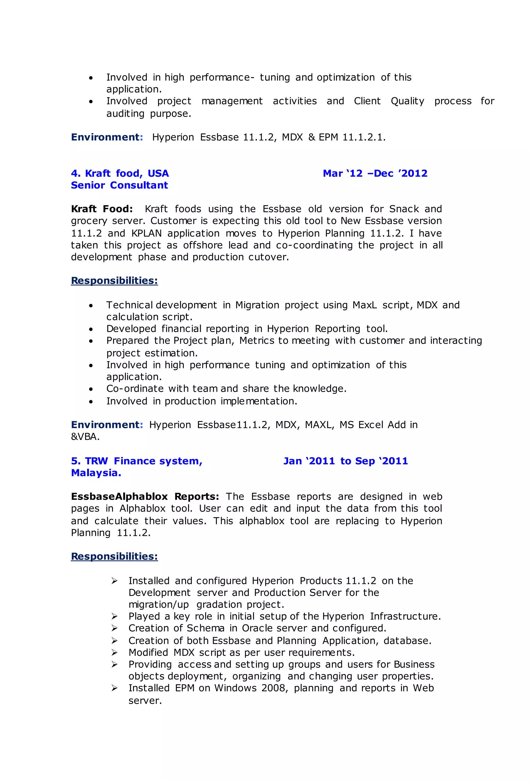 Resume_HCL | DOCX | Databases | Computer Software and Applications