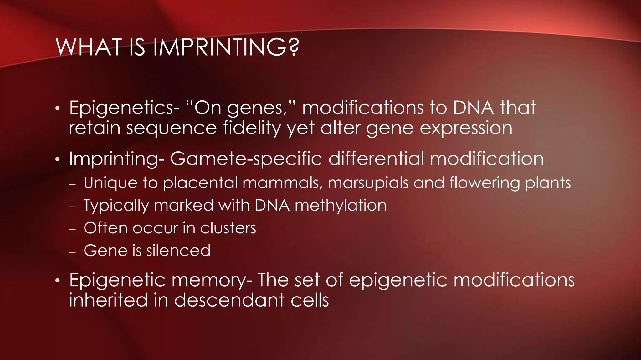 Gene imprinting(edited) | PPTX | Genetics | Science