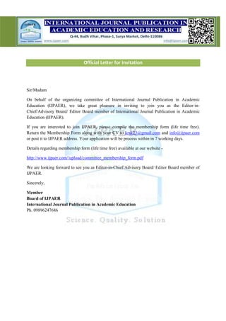 Invitation Letter | PDF