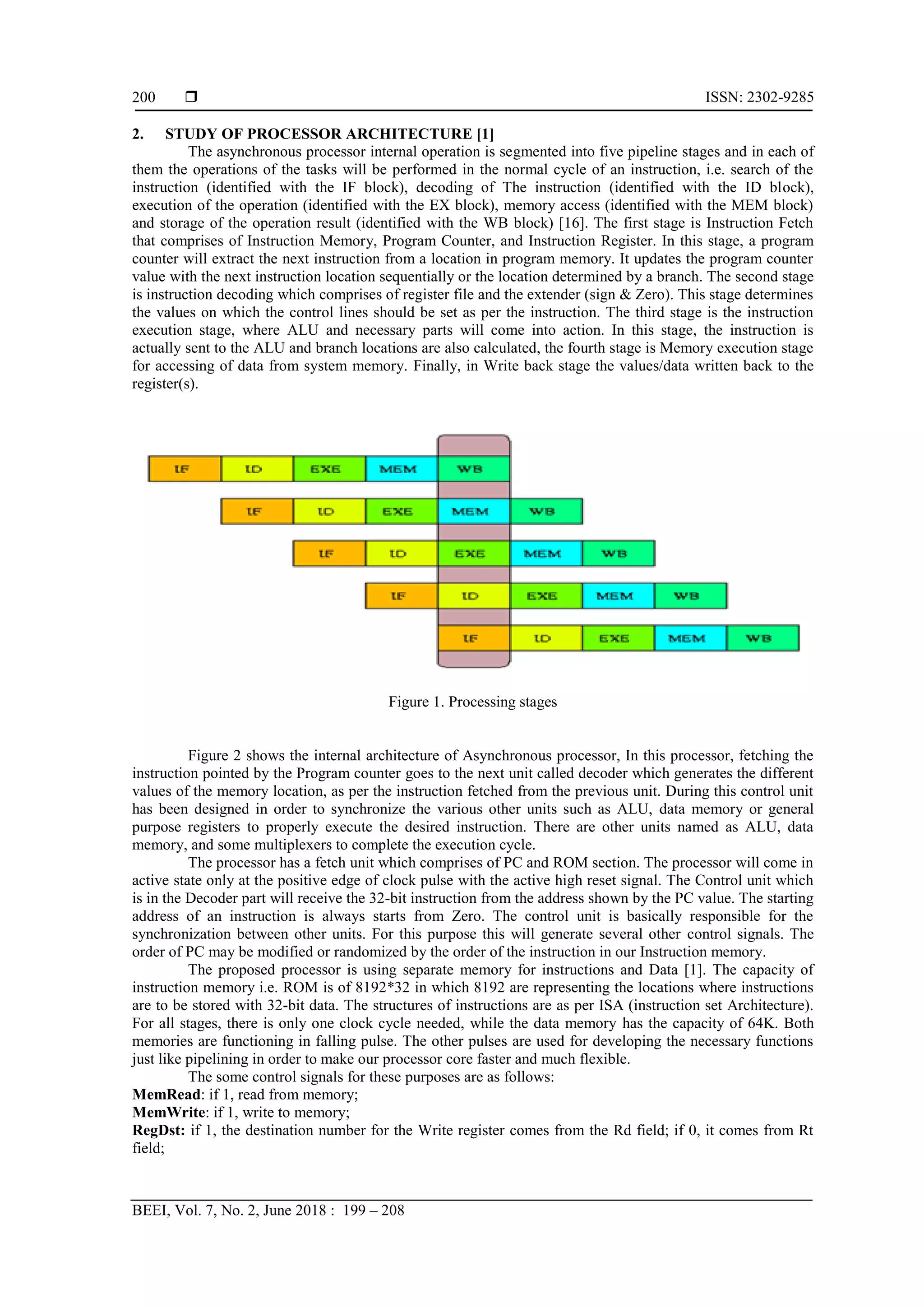 An Enhanced Fpga Based Asynchronous Microprocessor Design Using Vivado