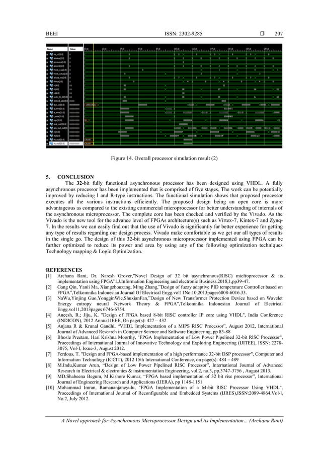 An Enhanced FPGA Based Asynchronous Microprocessor Design Using VIVADO and ISIM | PDF ...