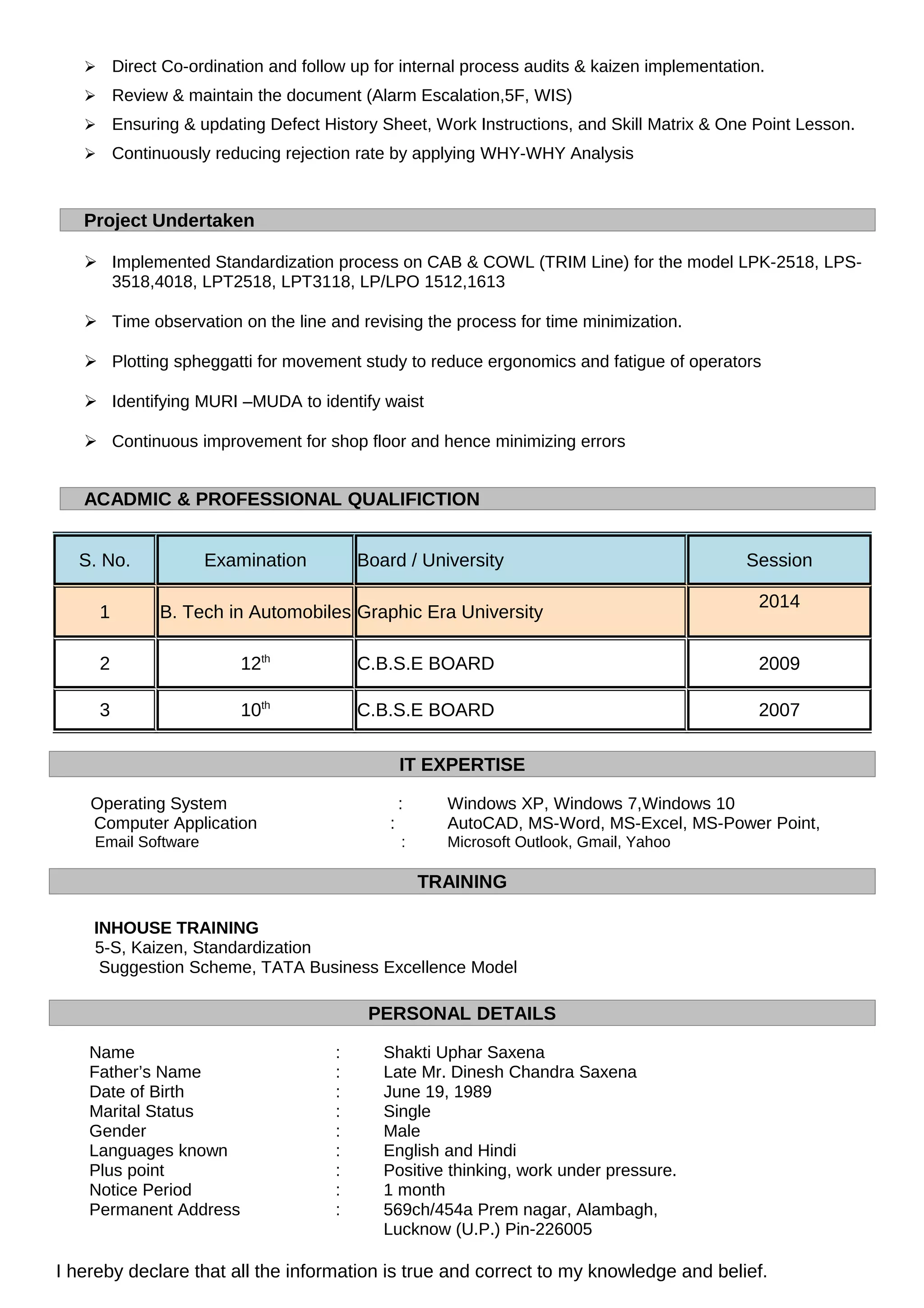Shakti CV | PDF