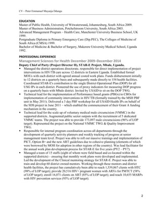 CV Peter Ddungu Jan 2015 | PDF