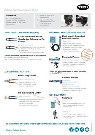 Oetiker Medical Connecting Solutions | PDF | Chemistry | Science