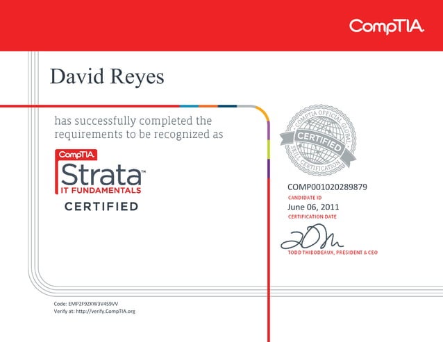 CompTIA IT Fundamentals certificate | PDF | Technology & Computing