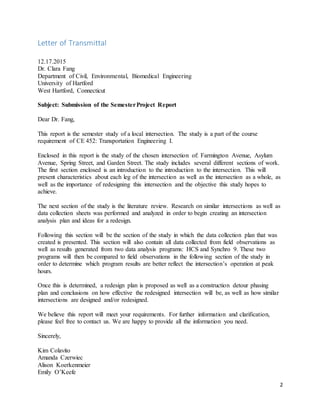 Intersection Semester Project Final Copy | DOCX | Developmental Sites ...