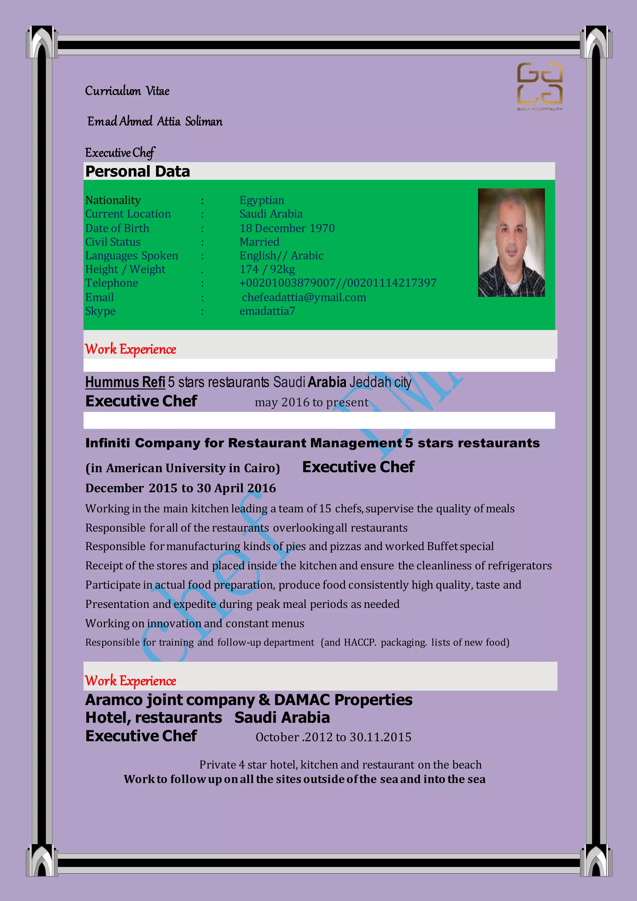 Executive Chef | PDF