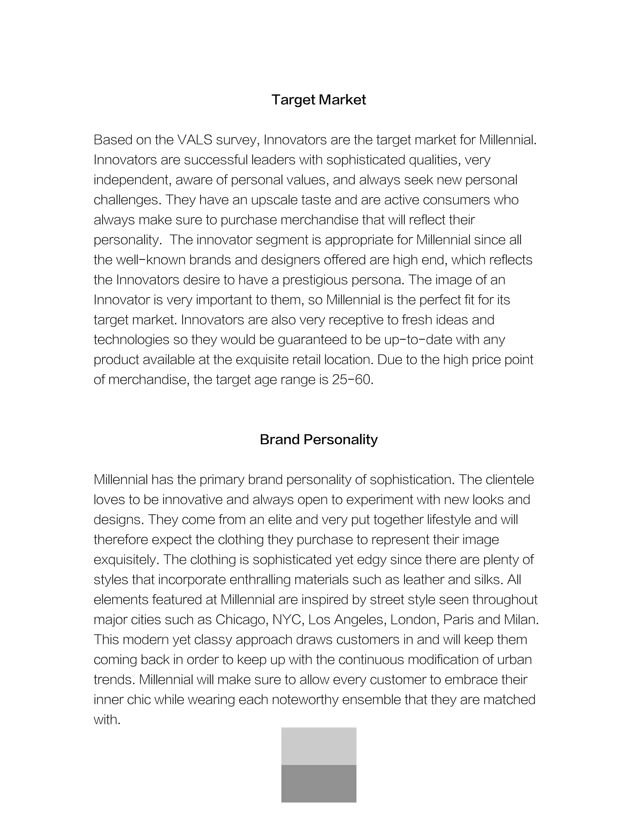 Millennial Store | PDF