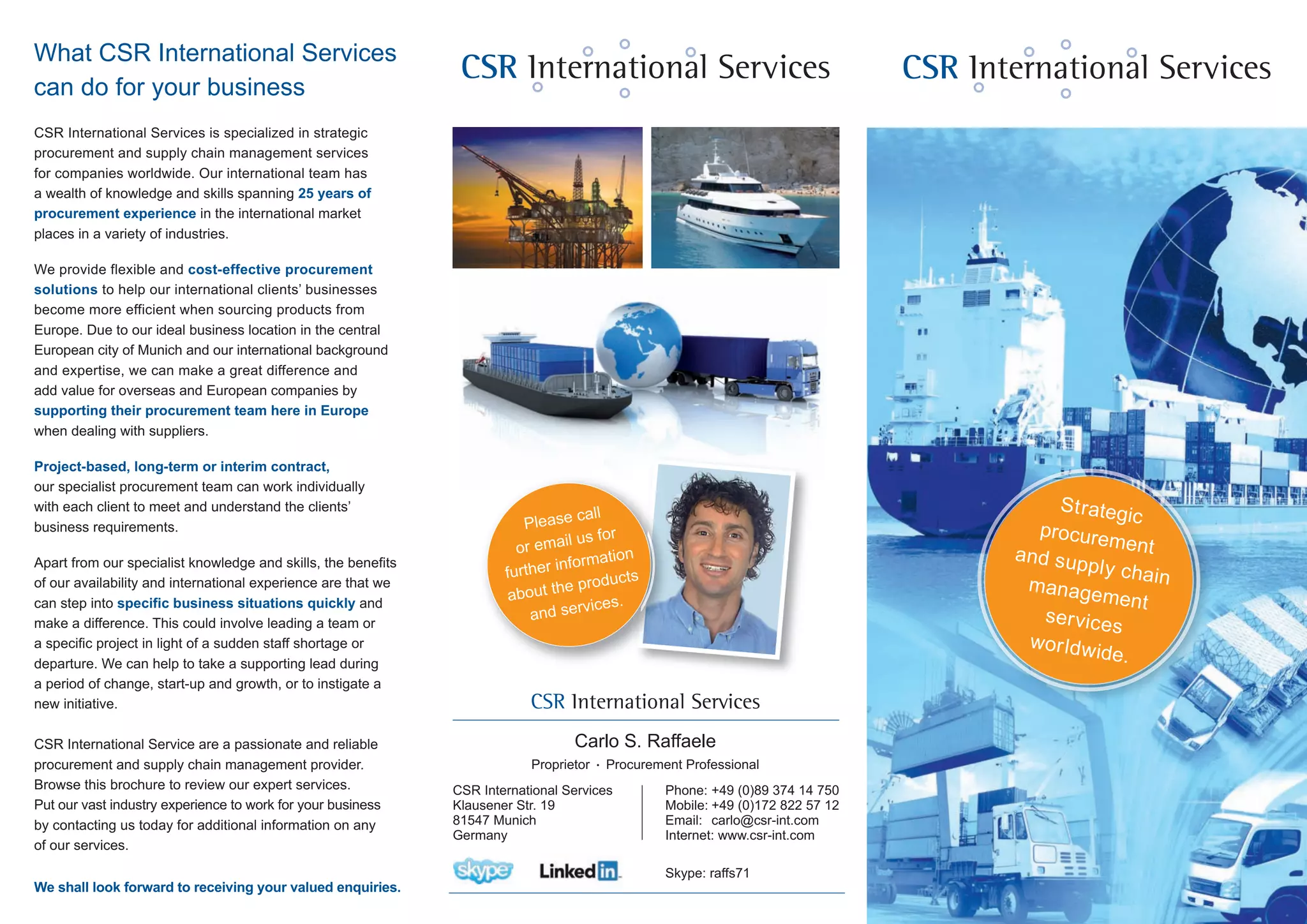 CSR Brochure 2016 | PPT
