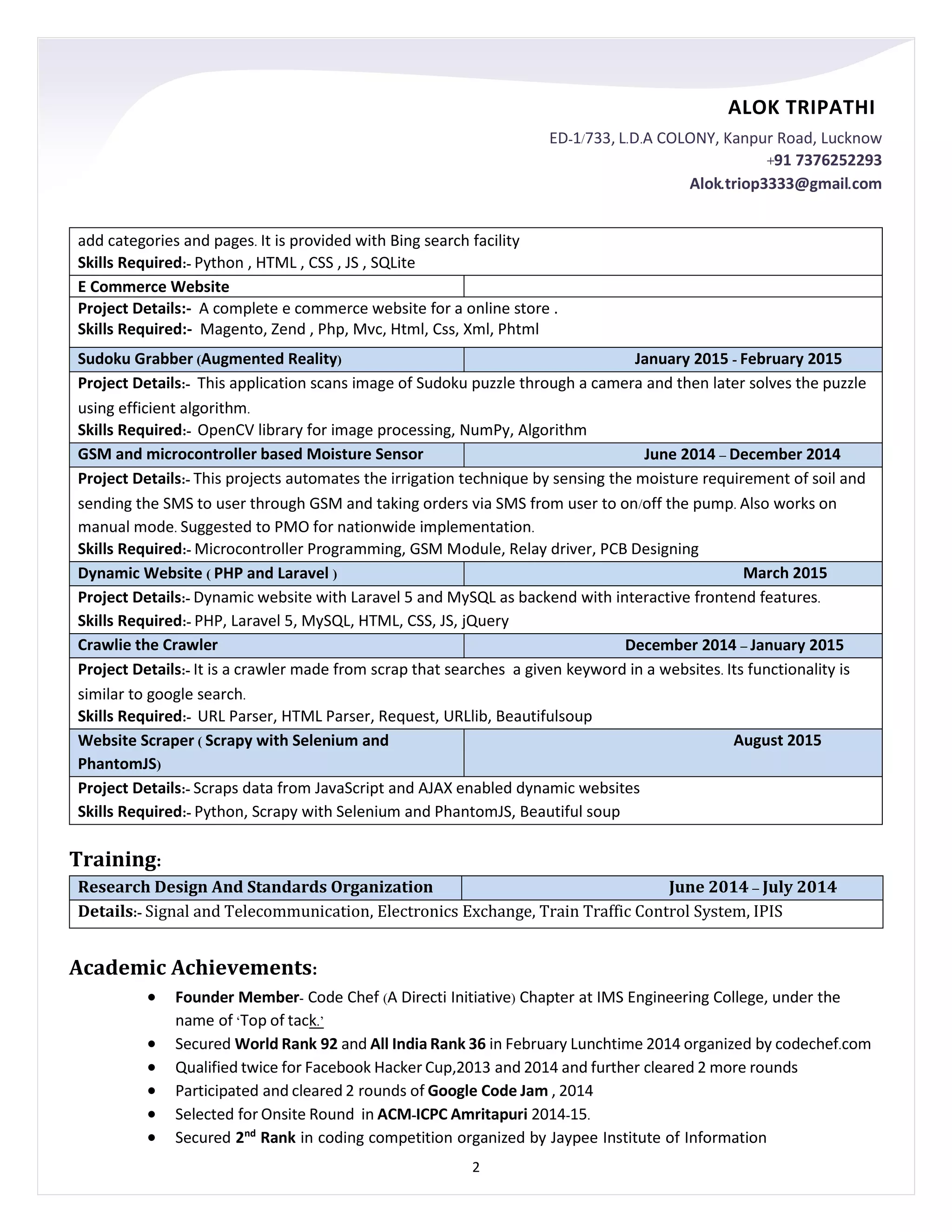 alok tripathi updated resume . (2) | PDF
