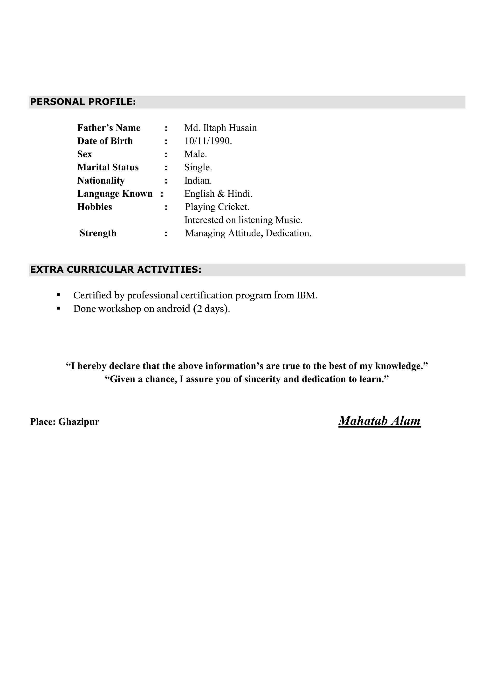 mahatab alam cvnew | PDF