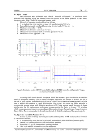 Self-Tuning Fuzzy Based PI Controller for DFIM Powered by Two Matrix Converters | PDF