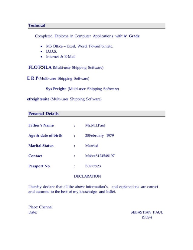 sebastion resume | DOCX | Technology & Computing