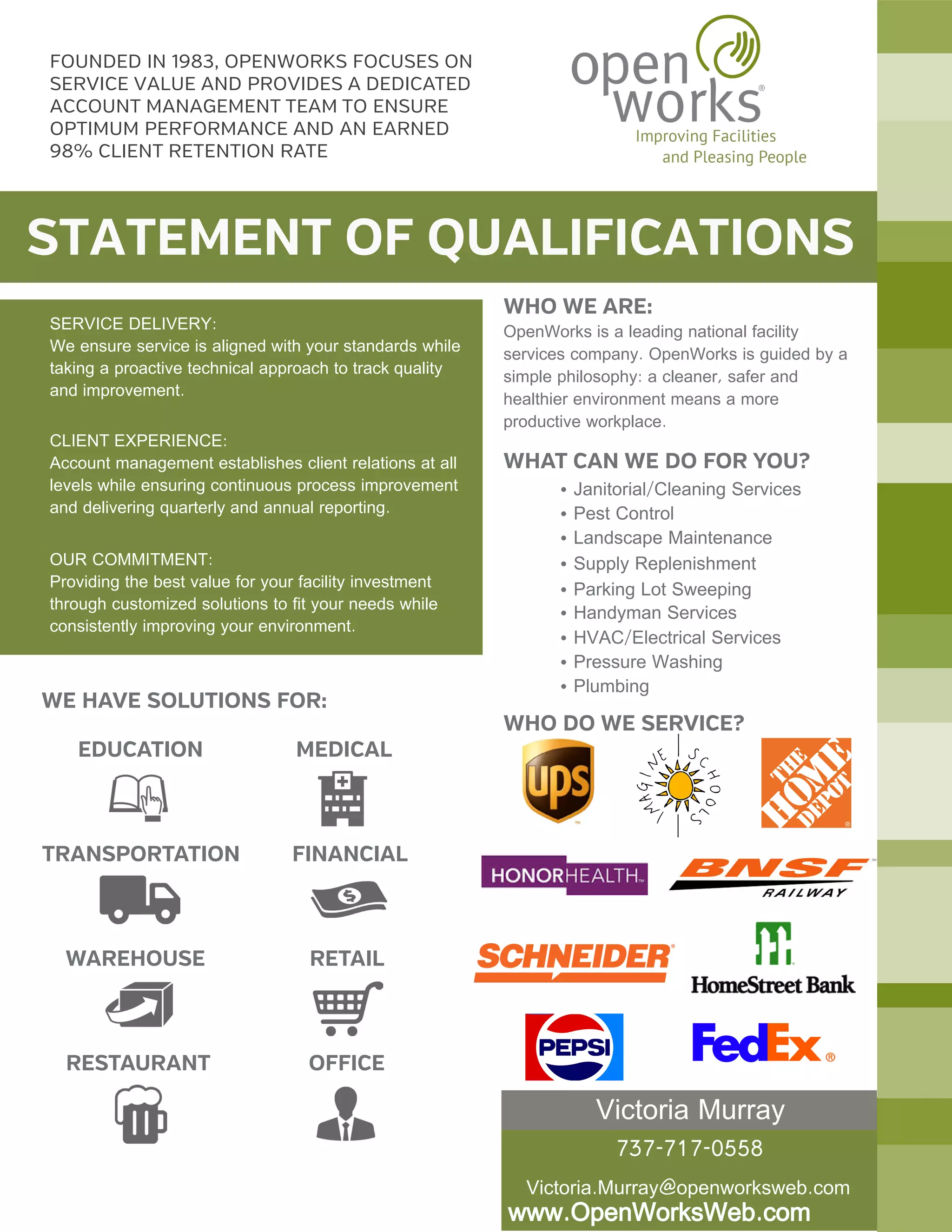 Statement of Qualifications - Victoria | PDF