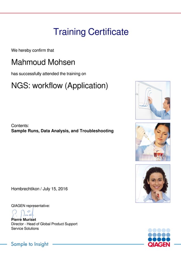 NGS workflow (Application)_Certificate | PDF