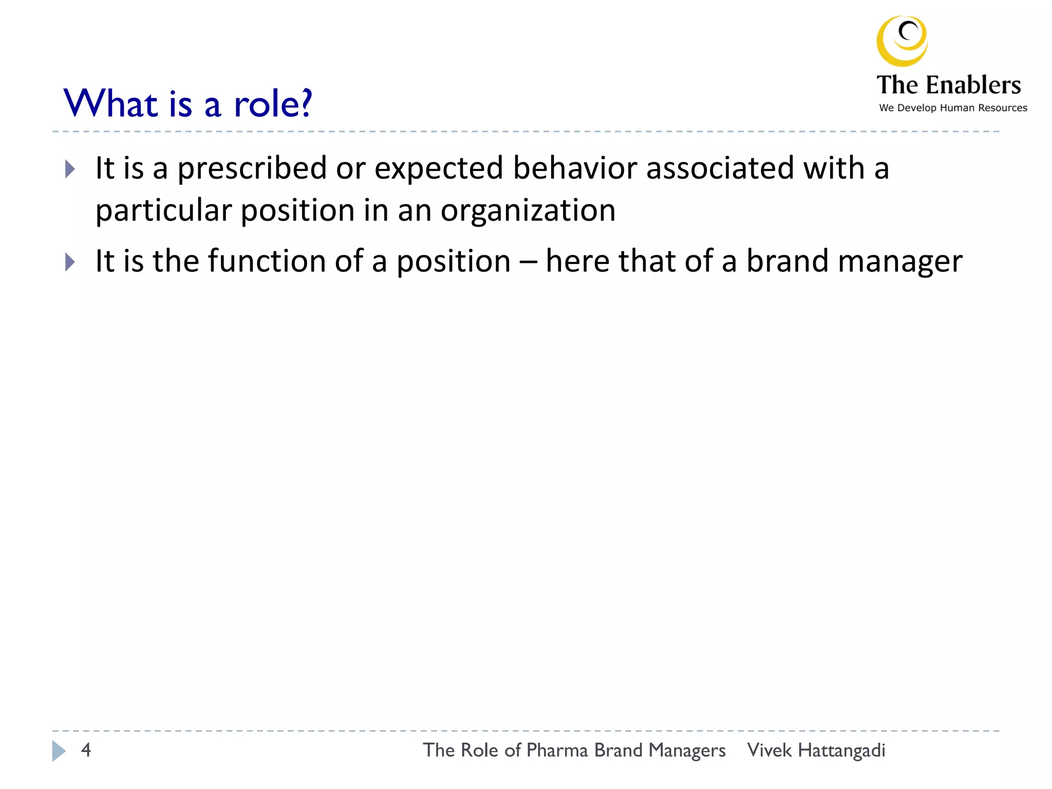 Role of Pharma Brand Manager | PDF