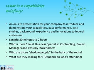 Capabilities Briefing | PPTX