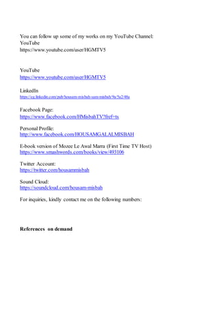 Sam Misbah Curriculum Vitae | DOCX