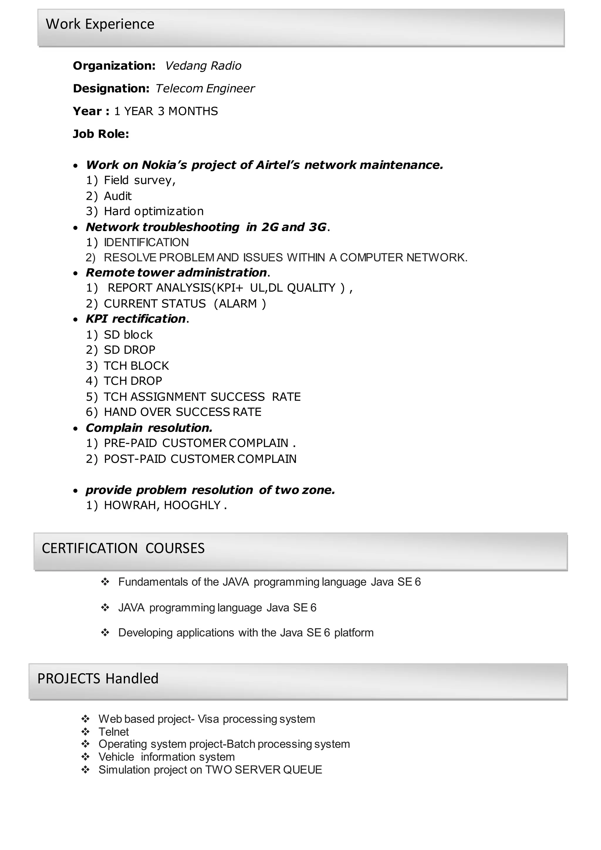 sourabh kundu resume.doc | Programming Languages | Computing