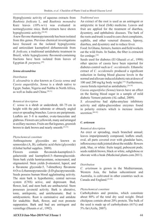Checklist of Plants Used as Blood Glucose Level Regulators and ...