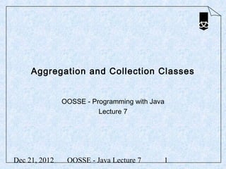 08 aggregation and collection classes | PPT
