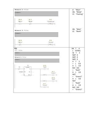 PLC Traffic Light Control | PDF