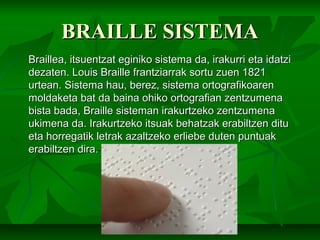 braile sistema | PPT