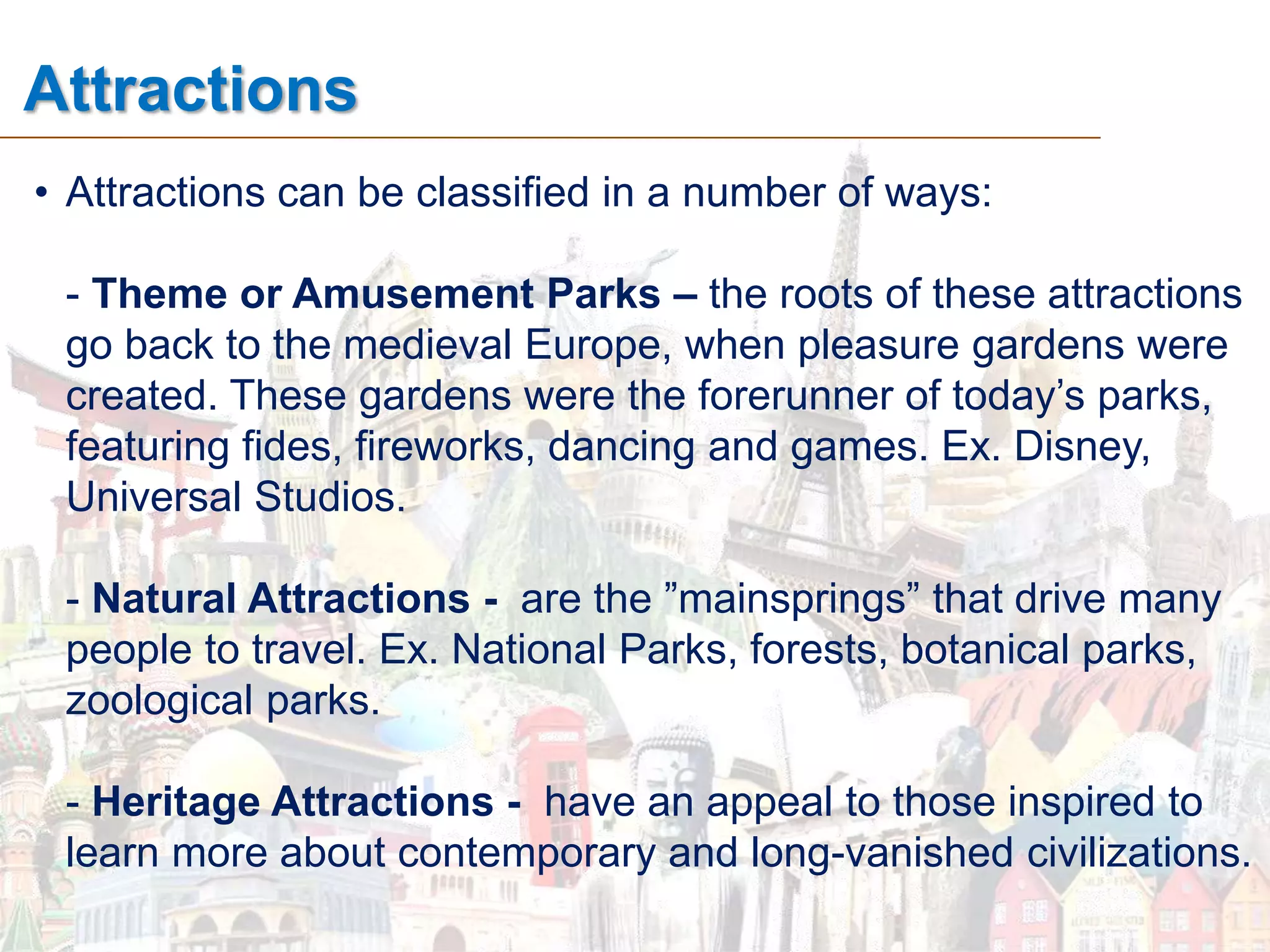 Attractions, Entertainment, Recreation, and Other Sectors - Tourism | PPTX